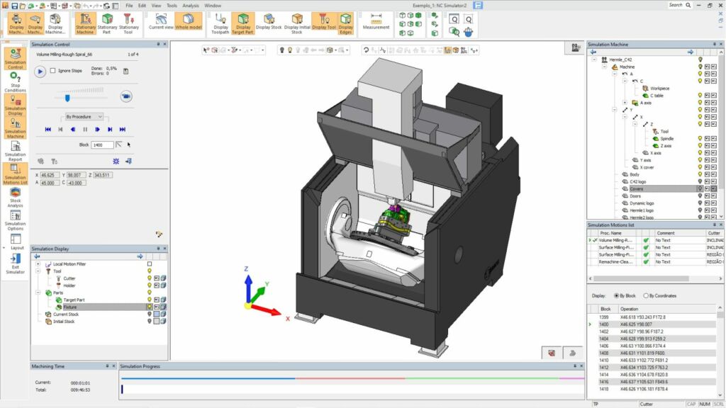 Simulação em máquina CNC virtualizada (Machining Simulation ...