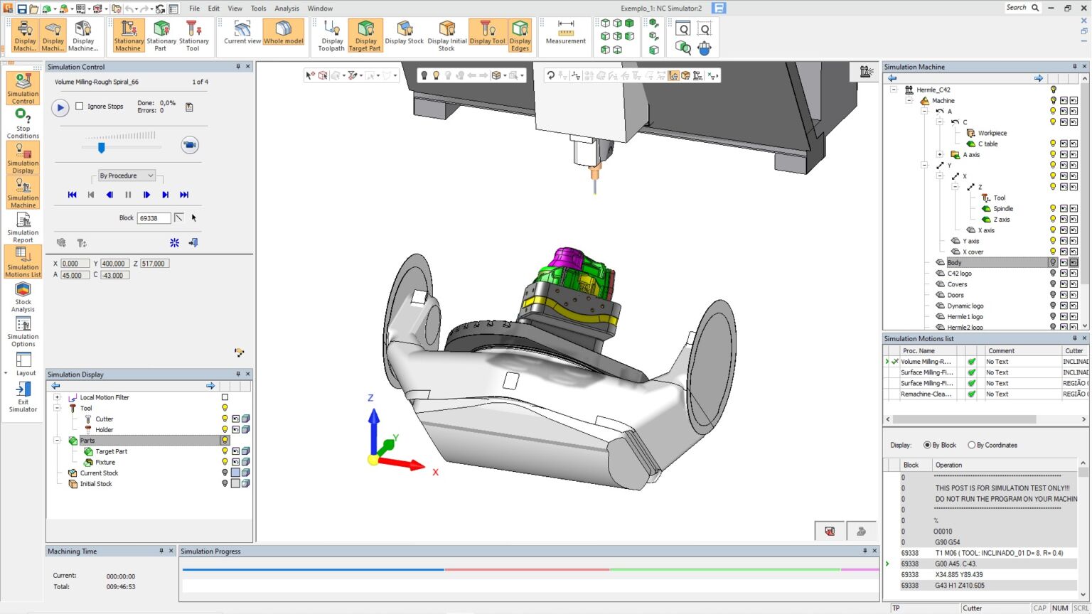Simulação em máquina CNC virtualizada (Machining Simulation ...